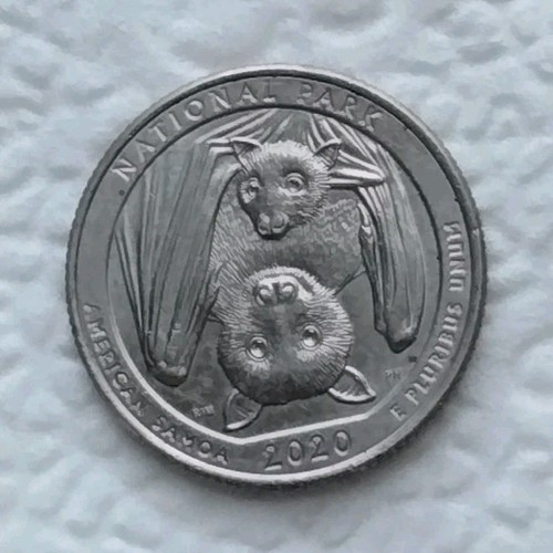 America the Beautiful 2020 Quarter American Samoa Bat Design Denver ...