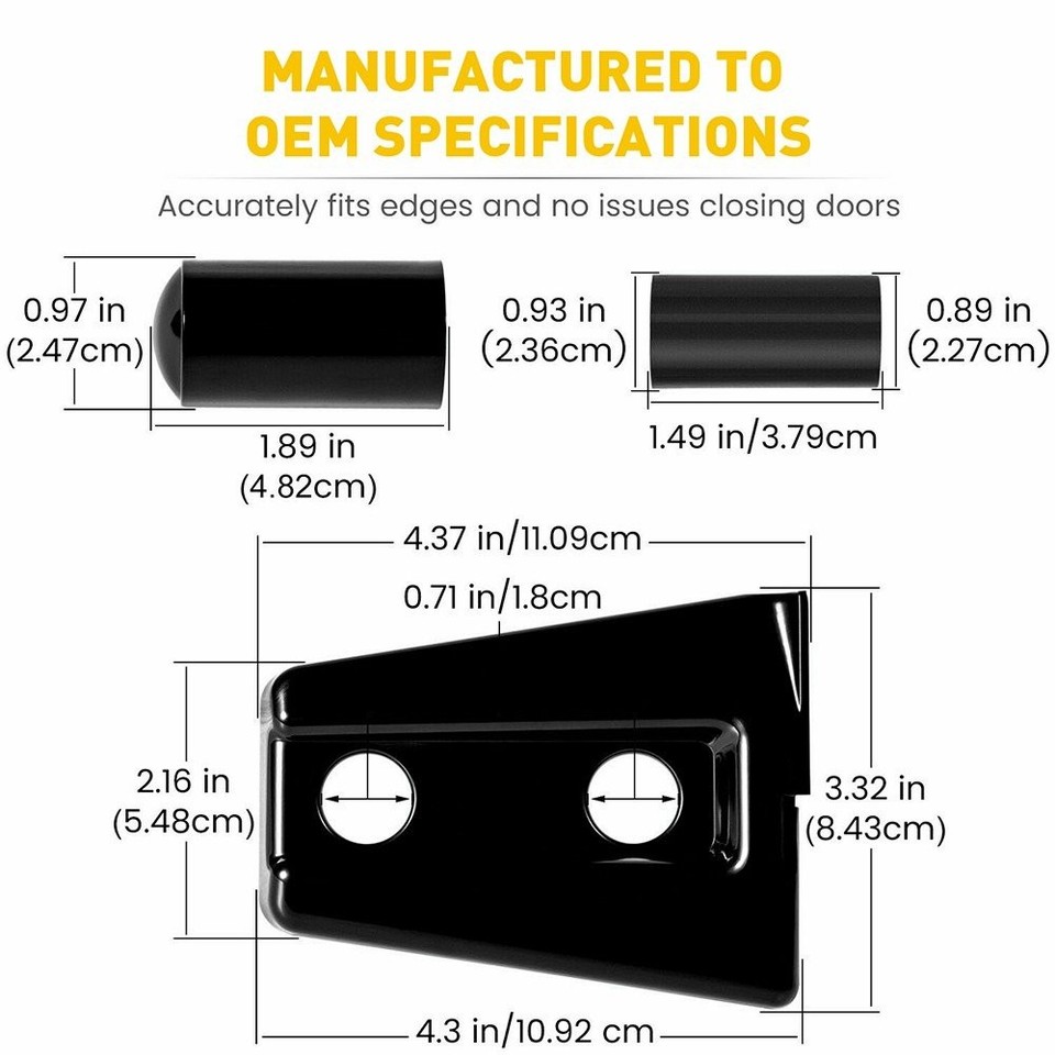 Hood & Door Hinge Cover Unlimited Accessories For Jeep Wrangler JK JKU ...