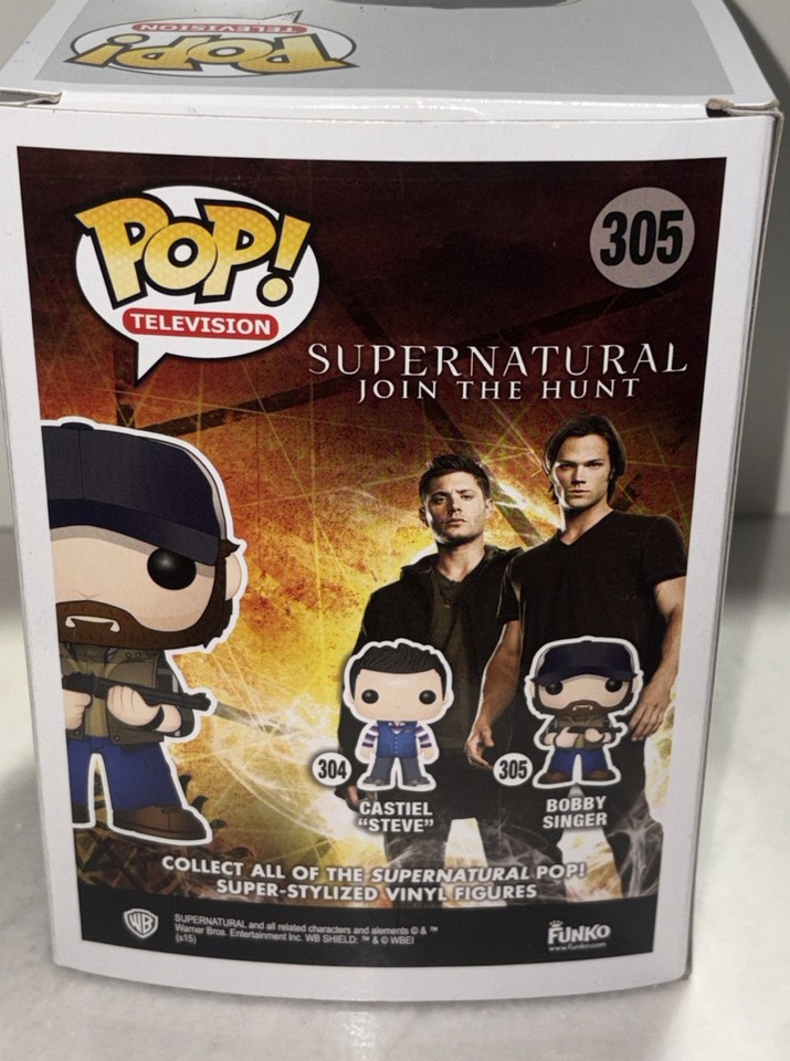 Funko POP Bobby Singer Vinyl Figure Television Supernatural #305 BOX ...