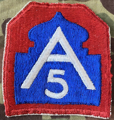 Original WWII US Army Fifth Army Patch - 5th Army SSI cut-edge | eBay