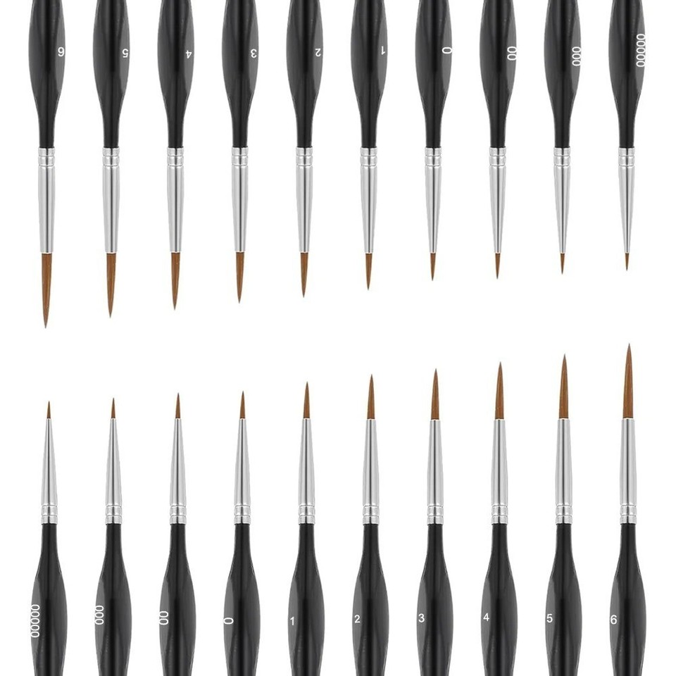10pcs Premium Fine Detail Paint Brushes Miniature Model Craft Nail Art ...