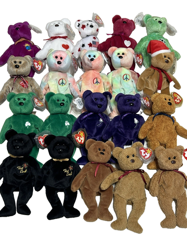 Ty Beanie Babies LOT of 20 All Bears Vintage 1990s Stuffed Animals | eBay