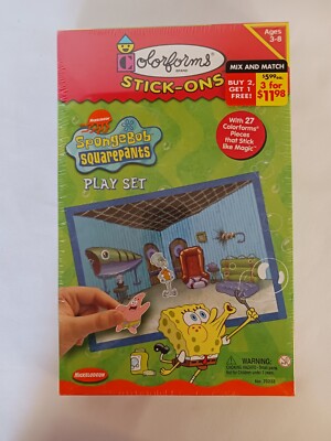 Spongebob Squarepants (2002) Colorforms Stick-Ons Sticker Play Set ...