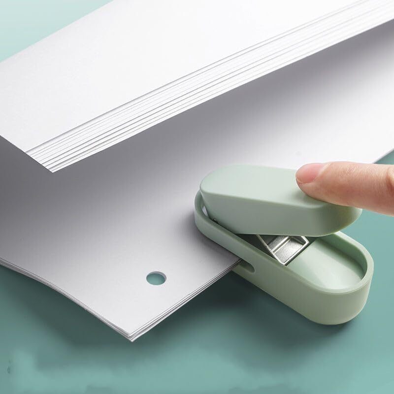 Mini Small Hole Puncher Pink Color 10 Sheet Paper Hole Puncher Capacity ...