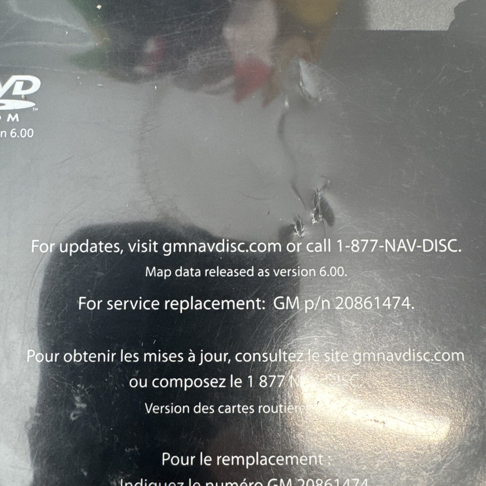 Chevy Chevrolet GM Navigation Disk CD DVD Product # 20861474 6.00 WEST ...
