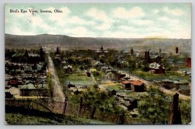 Ironton OH Bird's Eye View of Town 1911 To Buffalo Ohio Postcard G49 | eBay