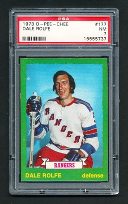 1973 OPC HOCKEY 177 DALE ROLFE RANGERS PSA 7 NEAR MINT | eBay