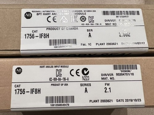 New Allen-Bradley 1756-IF8H SER A ControlLogix HART Analog Input Module ...