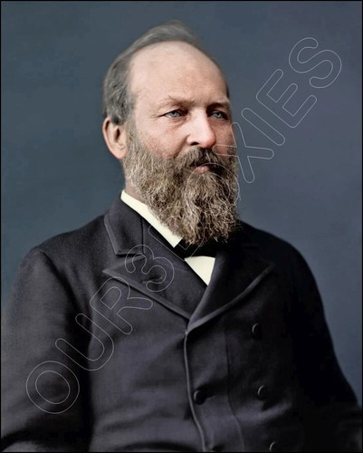 James A Garfield Photo 8X10 - US President COLORIZED FREE Shipping | eBay