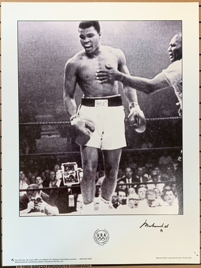 SIGNED OLYMPIC POSTER - MUHAMMAD ALI - BOXING - SIGNED by Muhammad Ali ...
