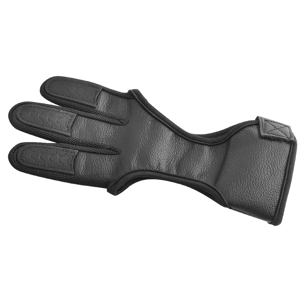 Black 3 Finger Archery Gloves