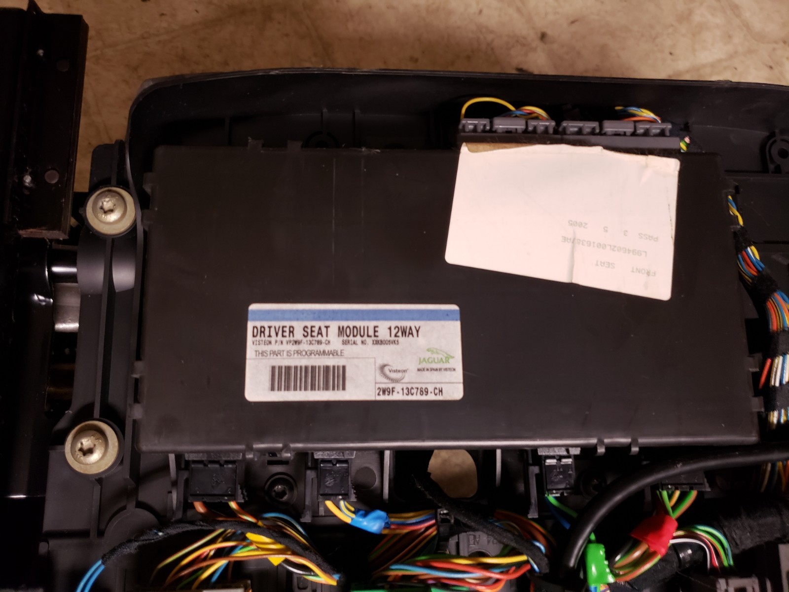 2004-05-2006-07-08-2009 JAGUAR XJ8 VANDEN PLAS DRIVER SEAT MODULE 2W9F ...