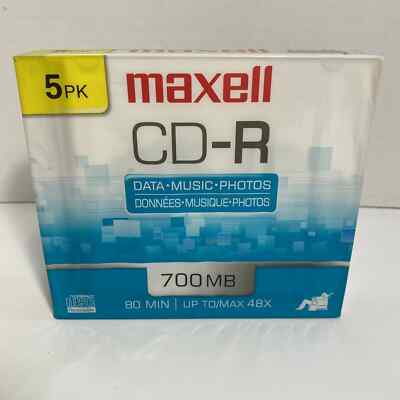 Maxell CD-R 700 Mb Recordable CDs (5-Pack Slim Jewel Case) | eBay