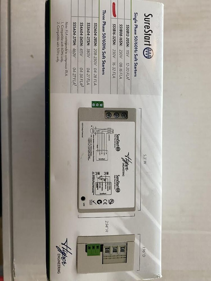 Hyper Engineering Sure Start Single Phase Soft Starter SS1B16-32SN ...