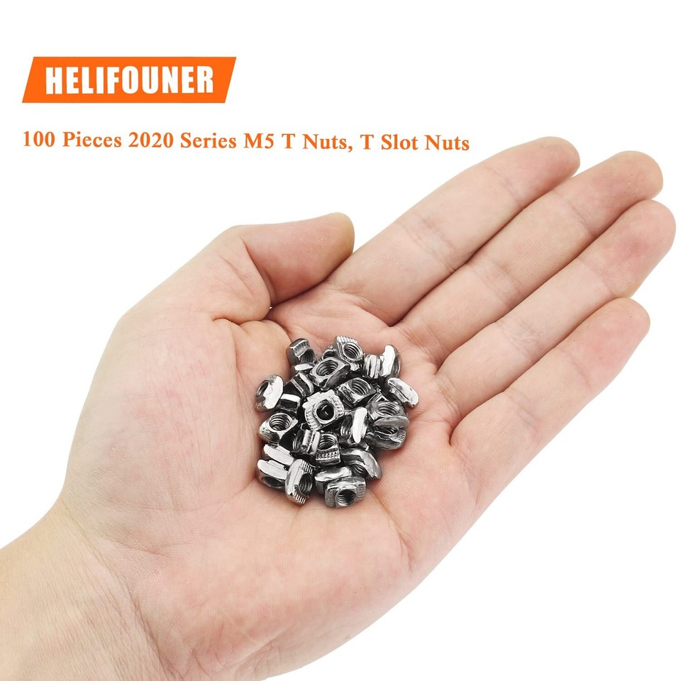 100 Pieces 2020 Series M5 T Nuts M5 T Slot Nuts for Aluminum Profile | eBay