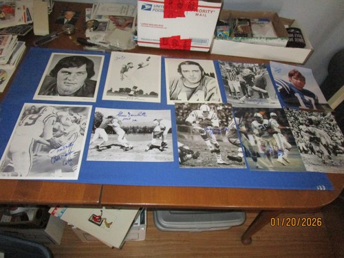 Baltimore Colts Signed Football Photo Lot (10) Lenny Moore Gino ...