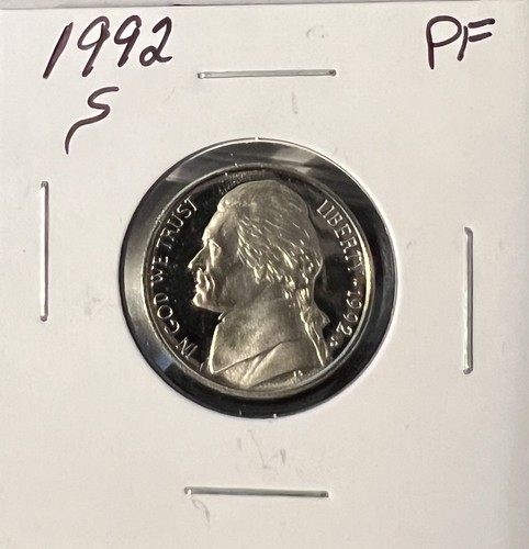 1992-S JEFFERSON NICKEL STRAIGHT FROM PROOF SET ACTUAL COIN #6721 | eBay