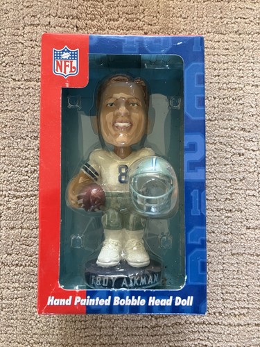 TROY AIKMAN DALLAS COWBOYS HAND PAINTED BOBBLEHEAD DOLL NFL QB CLUB NEW ...