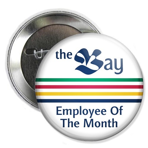 THE BAY EMPLOYEE OF THE MONTH BUTTON - hbc hudson bay company canada ...