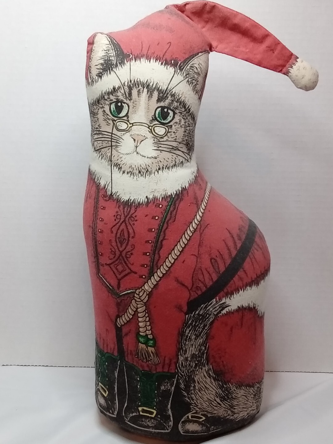 VTG. Santa Paws By Toy Works Stuffed Christmas Cat Doorstop | eBay