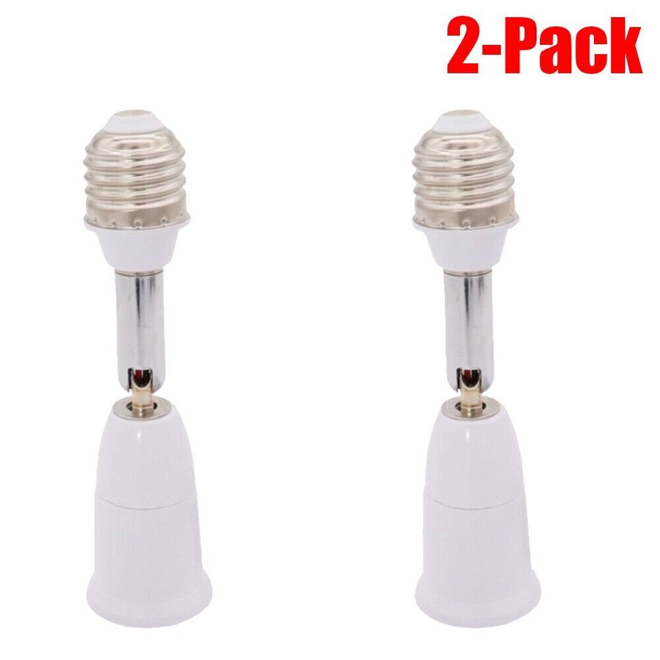 E26 E27 to E26 E27 Light Bulb Socket Converter Adjustable Lamp Extender ...