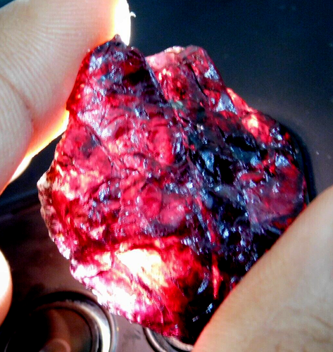 124.70Ct Natural Certified Red Painite Rough Burmese Untreated Loose ...