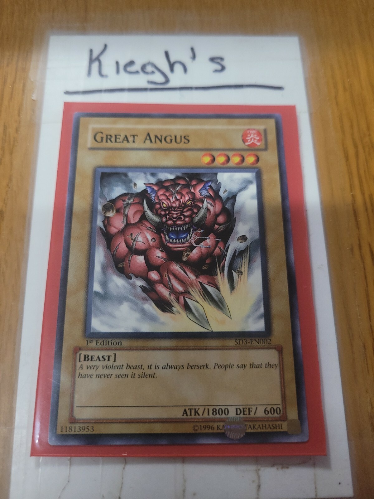Yugioh - Great Angus *1st Edition - SD3-EN002* | eBay
