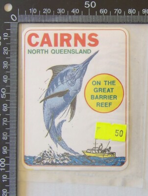 Vintage Cairns Great Barrier Reef QLD Travel Souvenir Car Truck Caravan ...