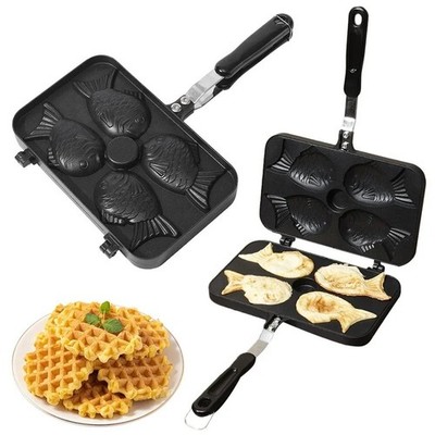 Japanese Taiyaki Fish Waffle mold - Double Pancake Fry Mold | eBay