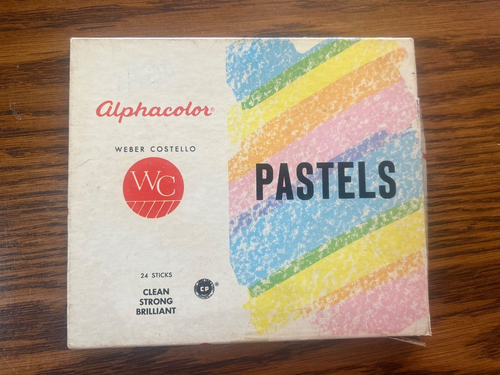Vintage Weber Costello ALPHACOLOR PASTELS 24 STICKS light Use w box | eBay