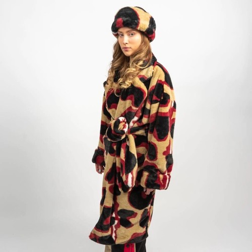 Rare Puma Fur Coat Jacket Animal Print Floral Leopard Tiger Zebra Print ...