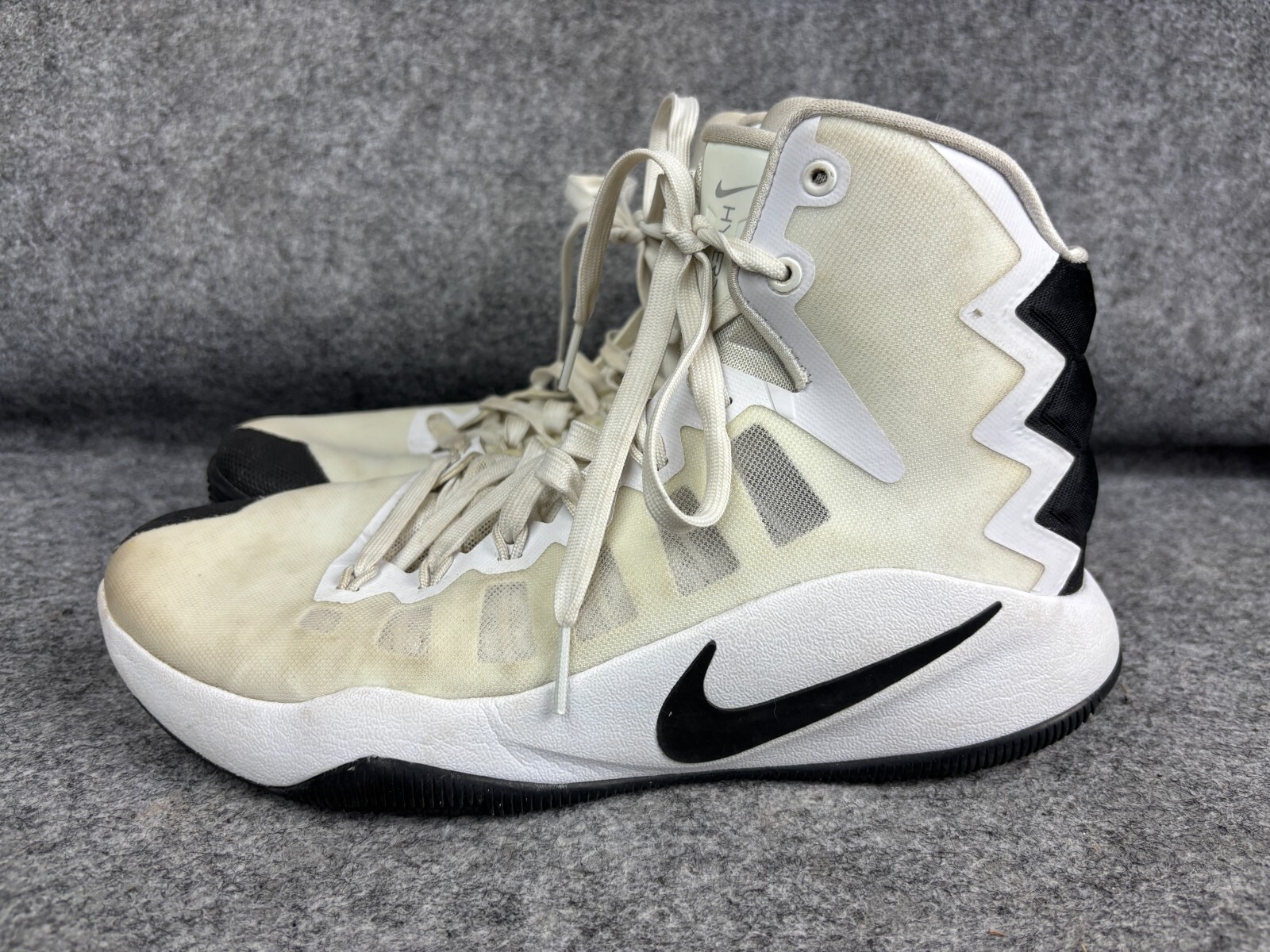 Nike Zoom HyperDunk Basketball Sneakers Men's 8 White Black HiTop ...