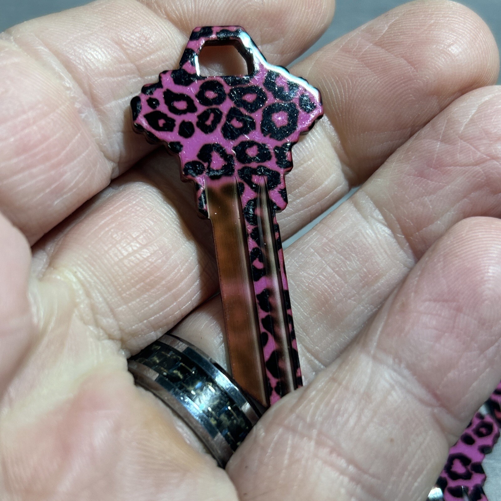 5X-DIVA PINK LEOPARD KEYS Uncut NEW House Key Blanks HOUSE SCHLAGE SC-1 ...