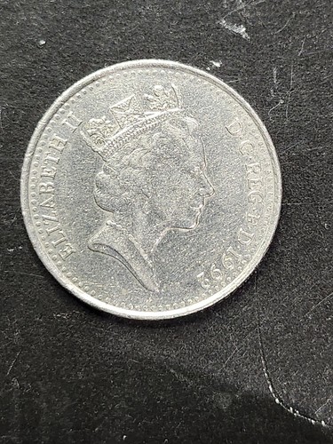 Rare 1992 British 10 Pence Coin DG Reg FD- Queen Elizabeth II ...