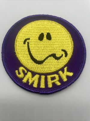 Smirk Vintage Patch Funny Smiley Face Grin Rat Hot Rod 70s NOS Jacket ...
