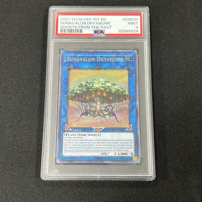 2021 Yugioh 1st Edition Sunavalon Dryanome EN020 PSA 9 Ghosts From Past ...