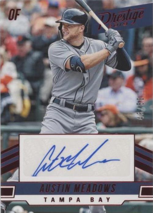 2019 Panini Chronicles - Prestige Autographs Austin Meadows #PA-AM Red ...