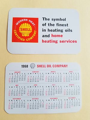 1968 Shell Gas & Oil credit card calendar-Heating Oil For Home Heating ...