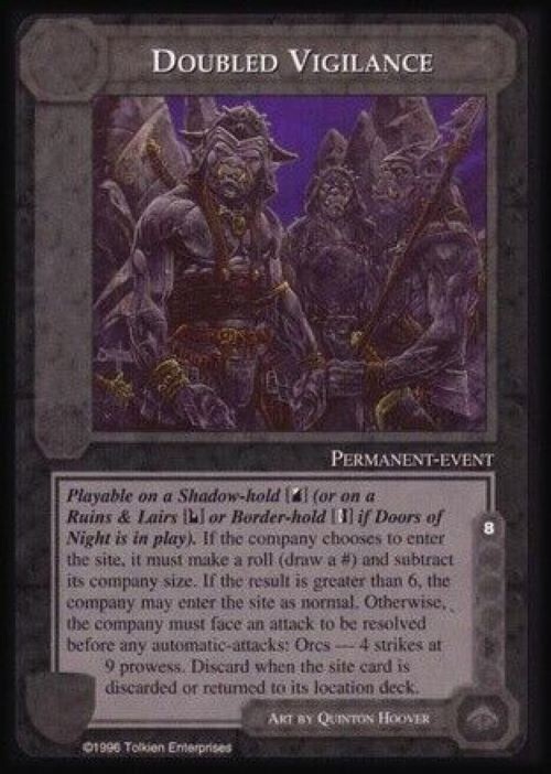 Doubled Vigilance - Dark Minions - Middle-Earth CCG Iron Crown Enterprises | eBay
