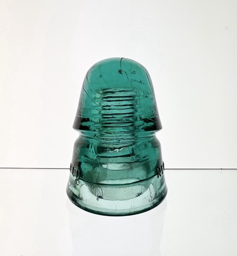 CD 145 "E" Mold Brookfield Dark Aqua Railroad Glass Insulator | eBay