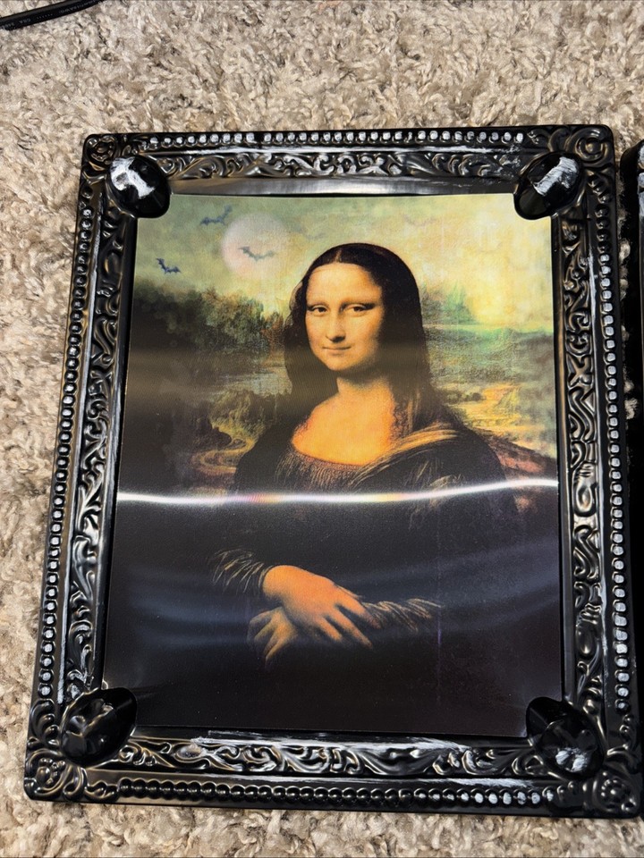 2 Retired Lenticular Art Halloween Decoration 3D Pictures 9"x 12" Mona ...