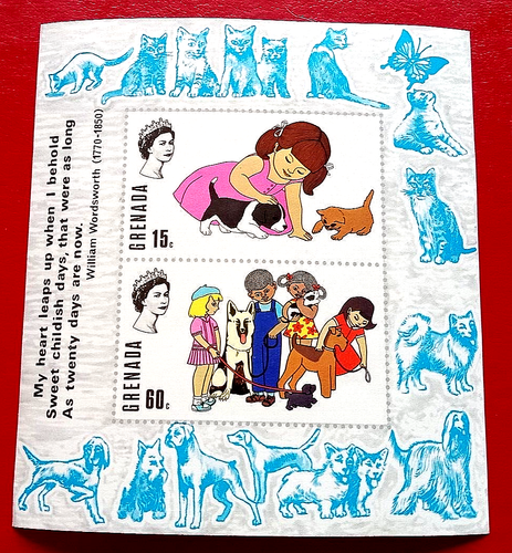 Grenada 1970 The 200th Anniversary of the Birth of Wordsworth Sheet Two ...