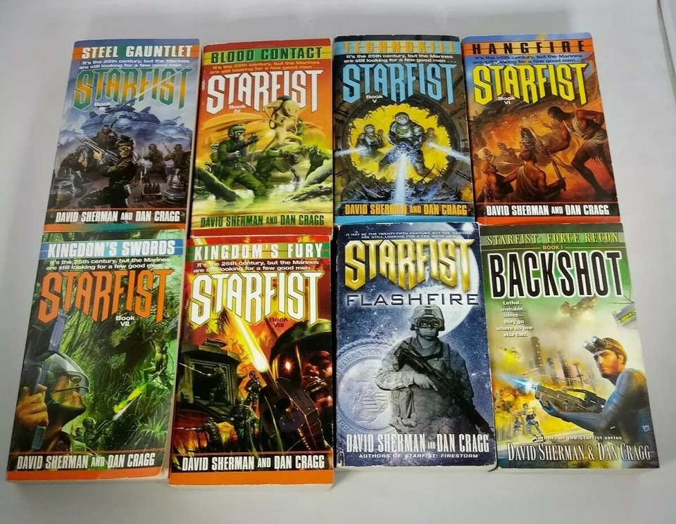 Lot 8 STARFIST Books Sci Fi Military Science Fiction David Sherman Dan ...