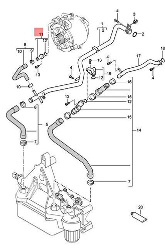 Genuine PORSCHE Cayenne Porsche 9PA Connection Piece feed 94810636201 ...