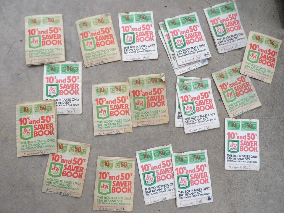 Vintage Lot of 22 Full S&H Green Stamps Books | eBay