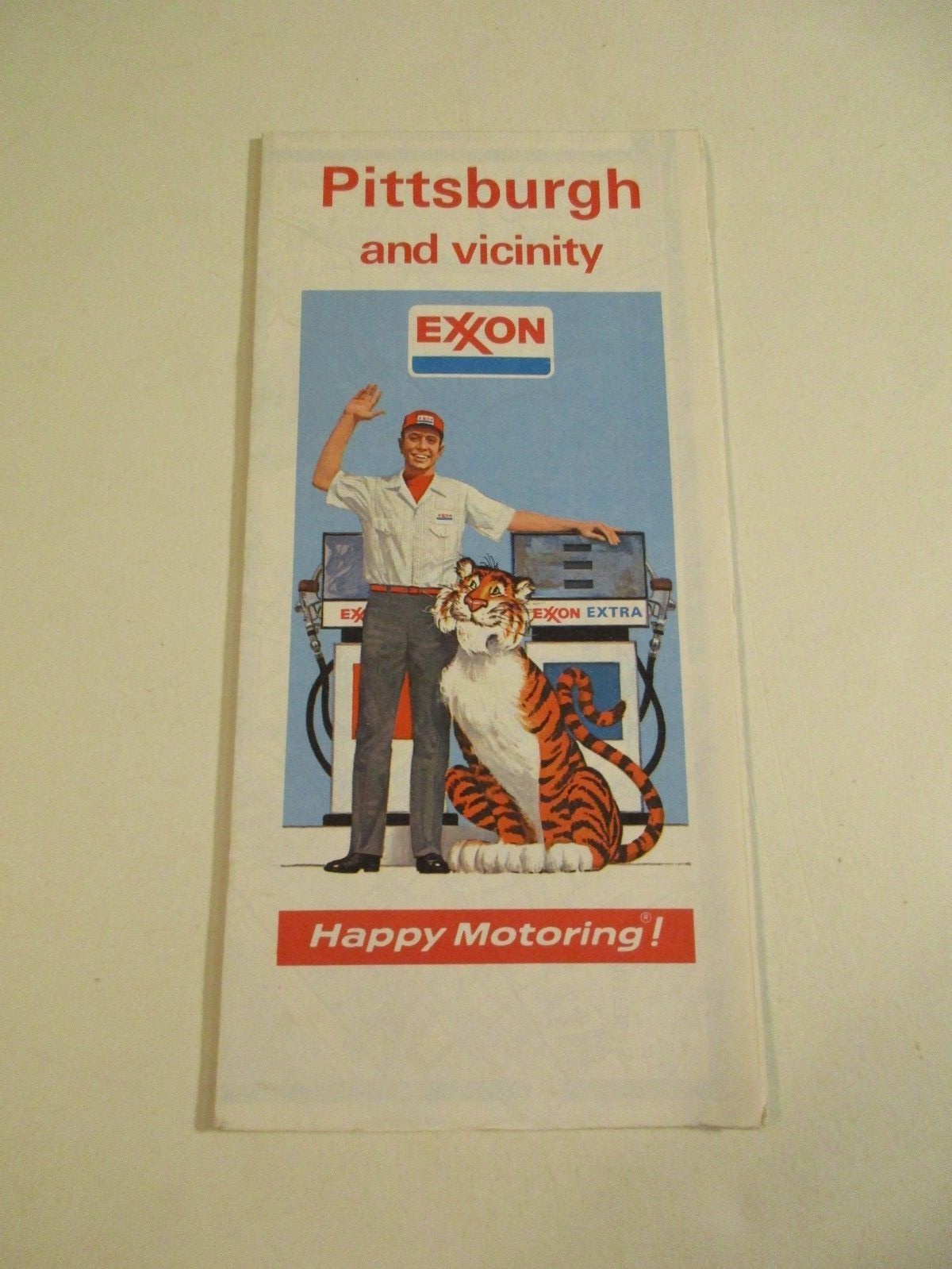 1974 Exxon Pittsburgh and vicinity Oil Gas Service Station Travel Map ...