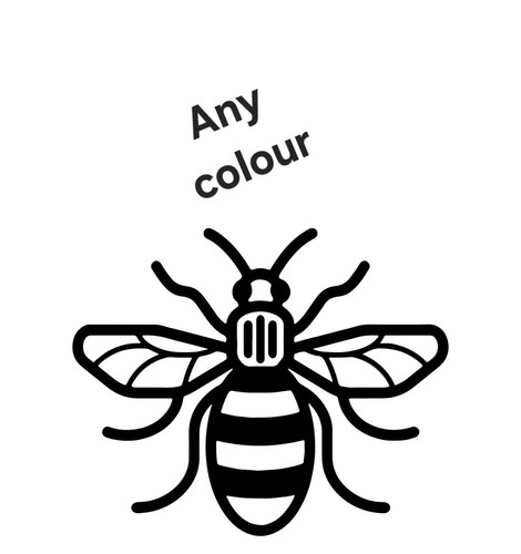 Manchester Bee MCR Vinyl Sticker Symbol Decal Car Window bumper 7.5cm x ...