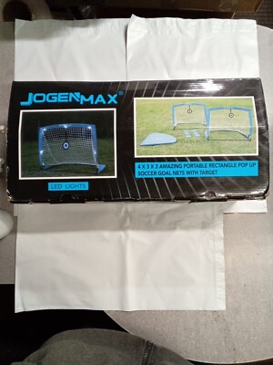 JOGENMAX LED Portable Rectangle Pop-Up Soccer Goal Nets ( 4 X 3 X 3 ...