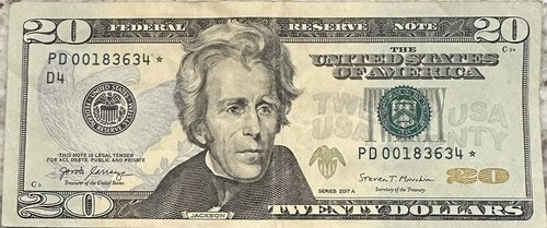 Historic And RARE! $20 DOLLAR STAR NOTE 2017A 320,000 Printed | eBay