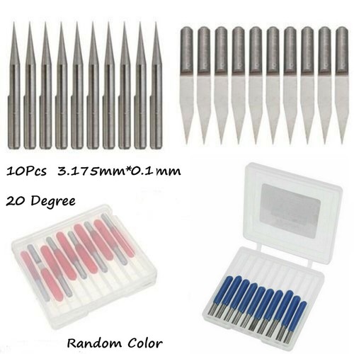 High Precision 10Pcs 20 Degree 01mm Carbide PCB Engraving Bits for CNC ...
